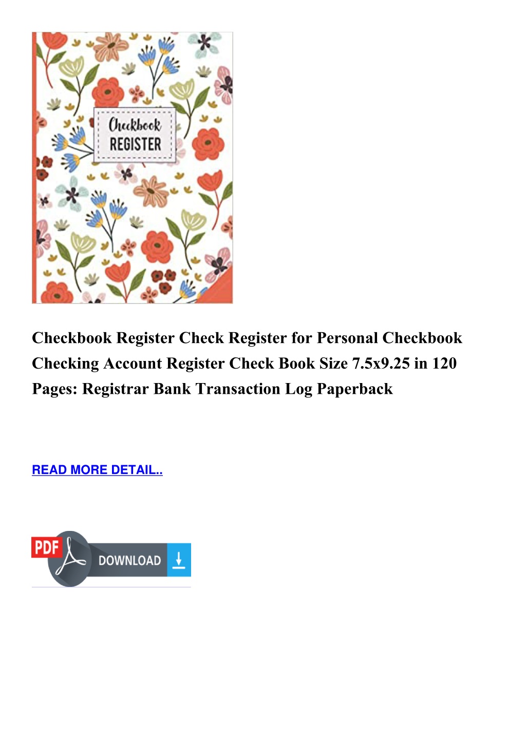 PPT - Checkbook Register Check Register for Personal Checkbook Checking ...