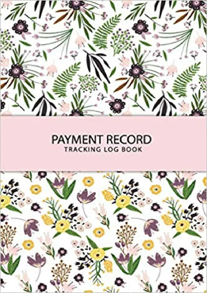 PPT - Payment Record Tracking Log Book Cute Flower Money Management ...