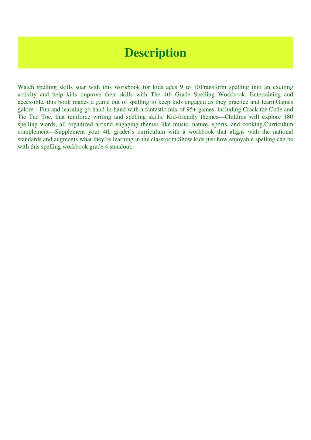 PPT - [R.E.A.D] The 4th Grade Spelling Workbook 95 Games and Puzzles to ...