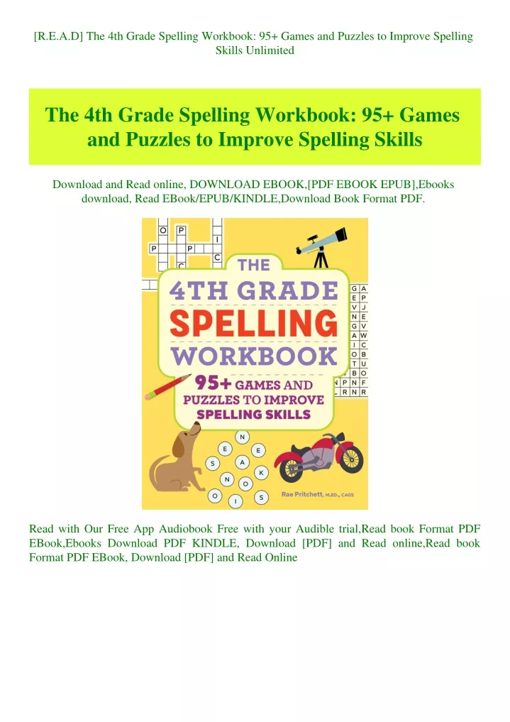 PPT - [R.E.A.D] The 4th Grade Spelling Workbook 95 Games and Puzzles to ...