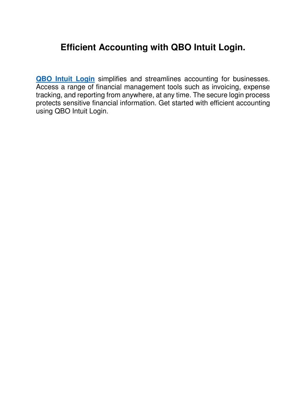 PPT - QBO-Intuit-Login PowerPoint Presentation, free download - ID:11935563