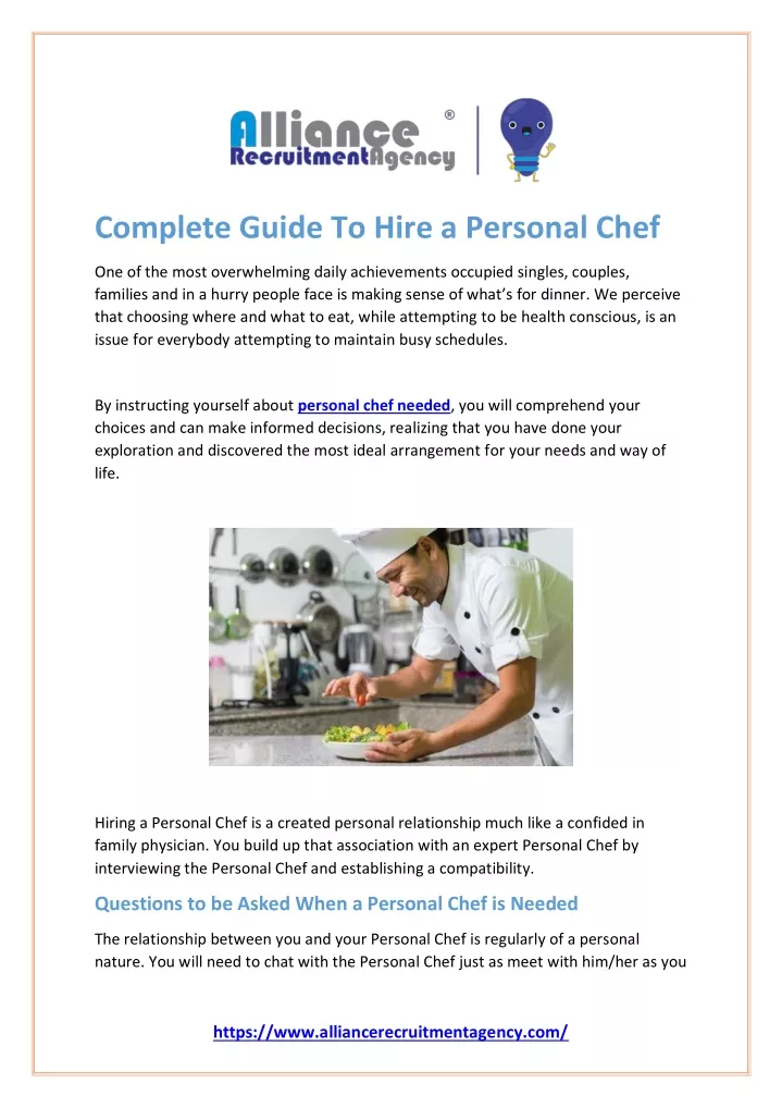 PPT - Complete Guide To Hire a Personal Chef PowerPoint Presentation ...