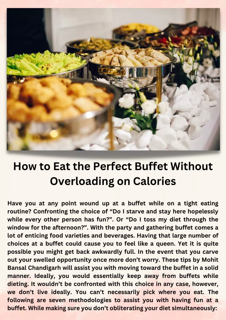PPT - How to Eat the Perfect Buffet Without Overloading on Calories ...