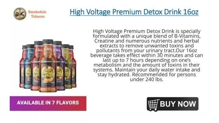 PPT - High Voltage Premium Detox Drink 16oz PowerPoint Presentation ...