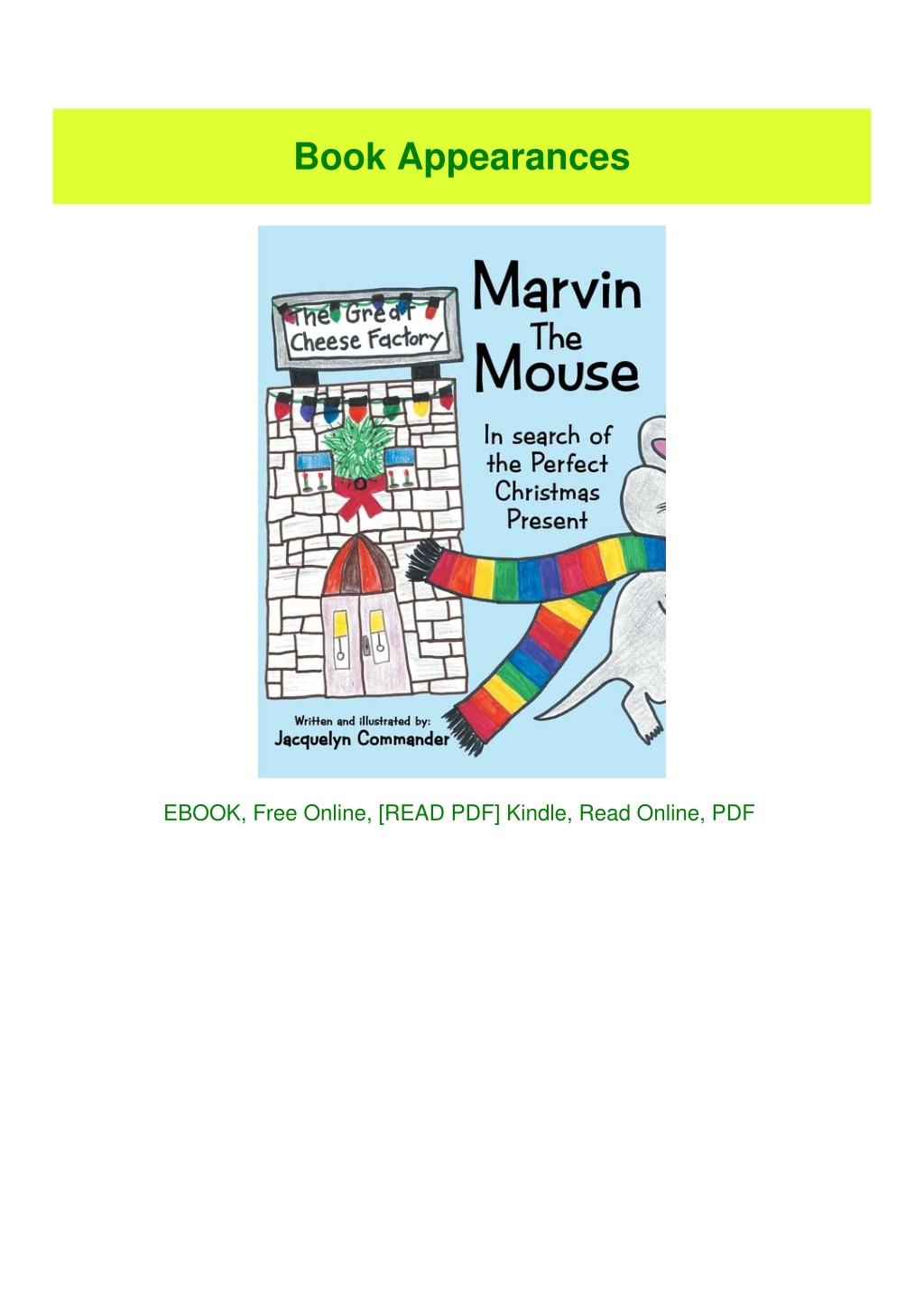 PPT - {EBOOK} Marvin the Mouse In Search of the Perfect Christmas ...