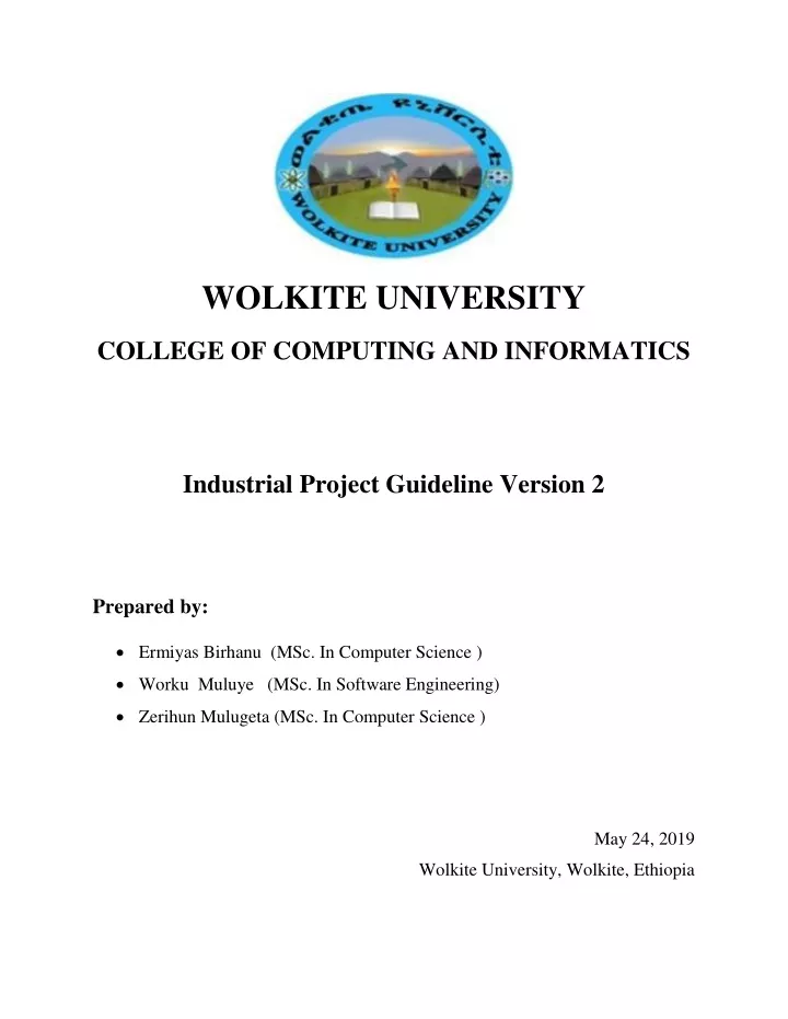 PPT - Final WKU Reviewed Industrial Project Guideline (3) PowerPoint ...