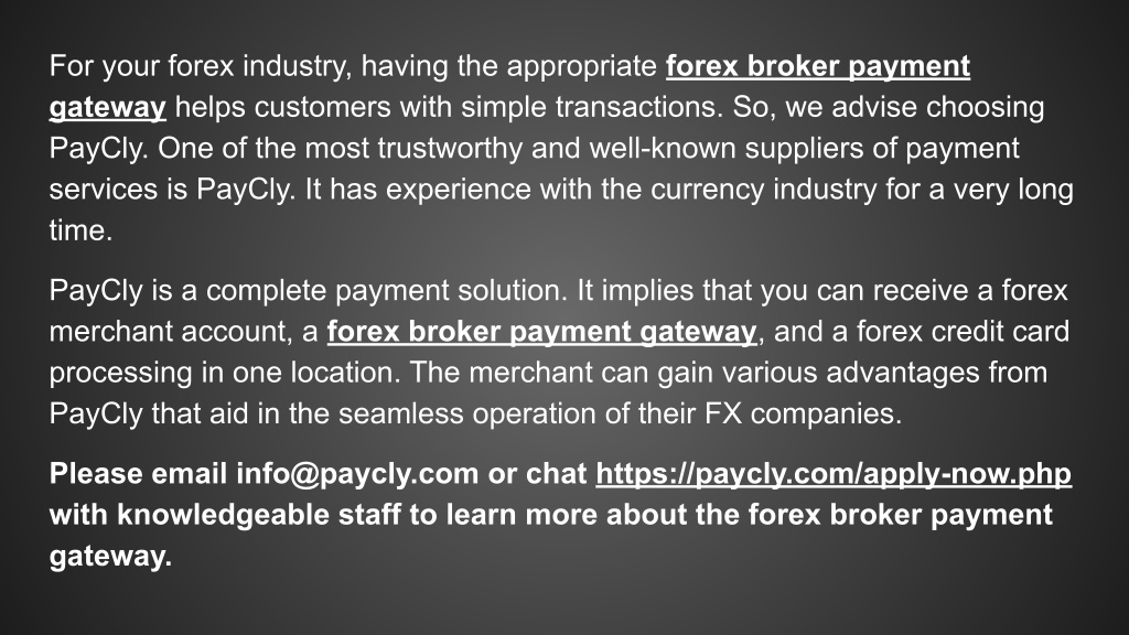 PPT - Forex Broker Payment Gateway_Forex Trading Merchant Account ...