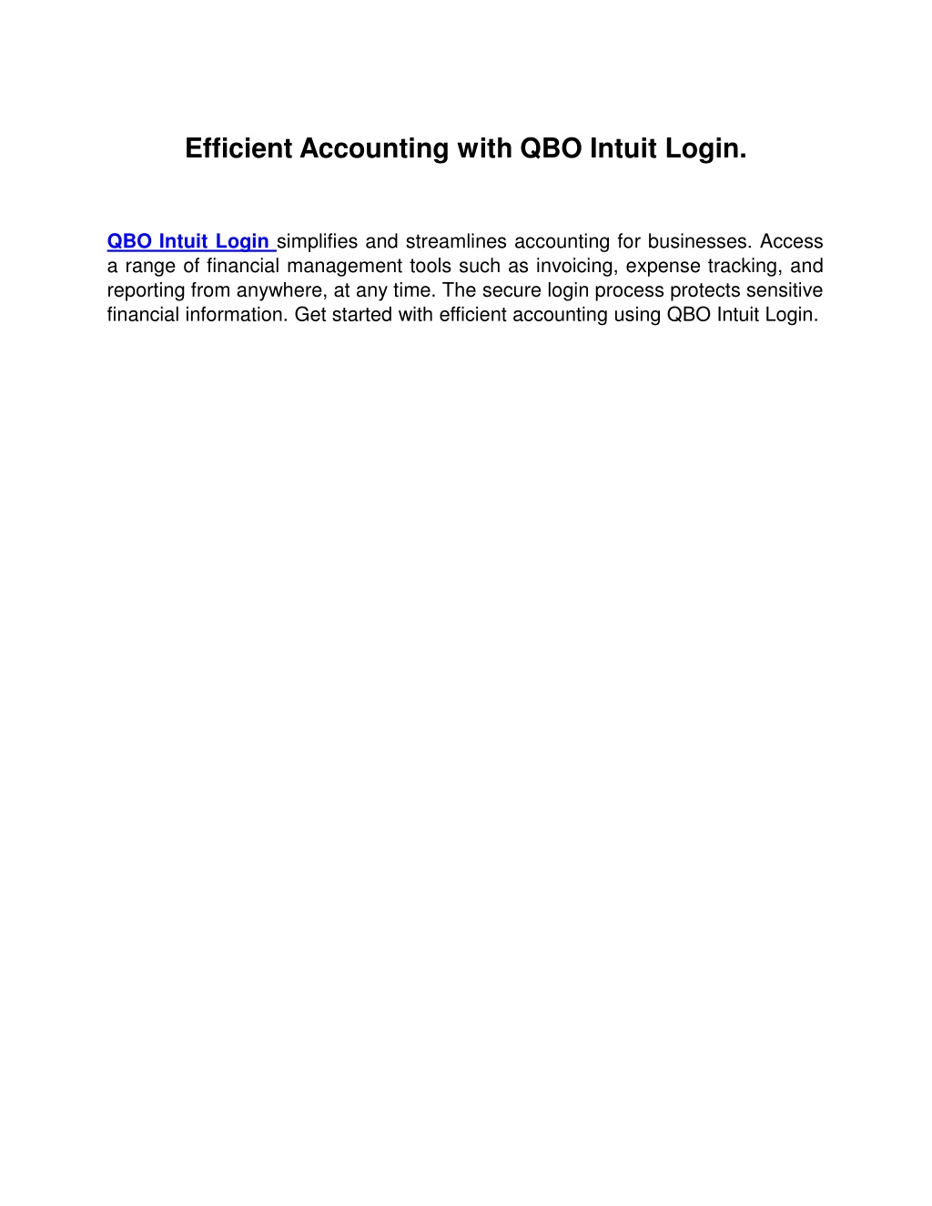PPT - QBO-Intuit-Login PowerPoint Presentation, free download - ID:11939005