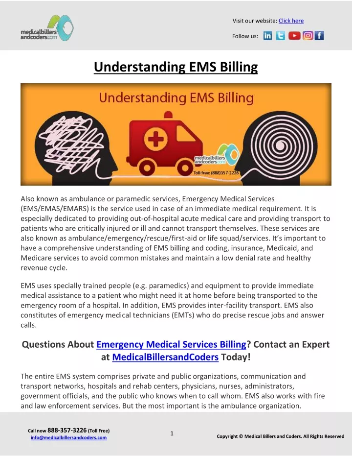 PPT - Understanding EMS Billing PowerPoint Presentation, free download ...