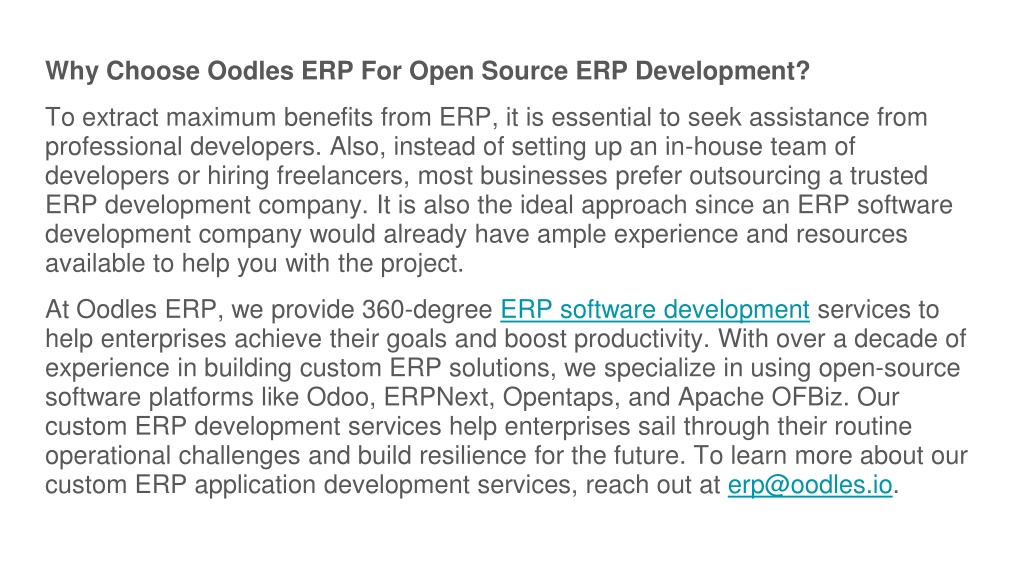 PPT - Top Reasons For Choosing Open Source ERP Software In 2023 ... PPT - Top Reasons For Choosing Open Source ERP Software In 2023 ...