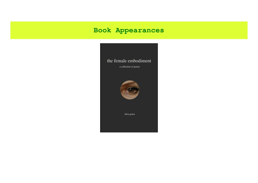 PPT - DOWNLOAD the female embodiment poetry Full PDF PowerPoint ...