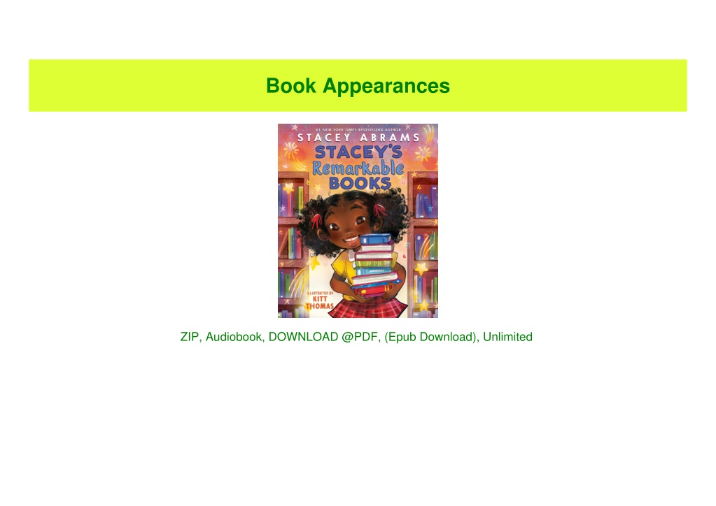 PPT - [DOWNLOAD] Stacey's Remarkable Books Full Book PowerPoint ...