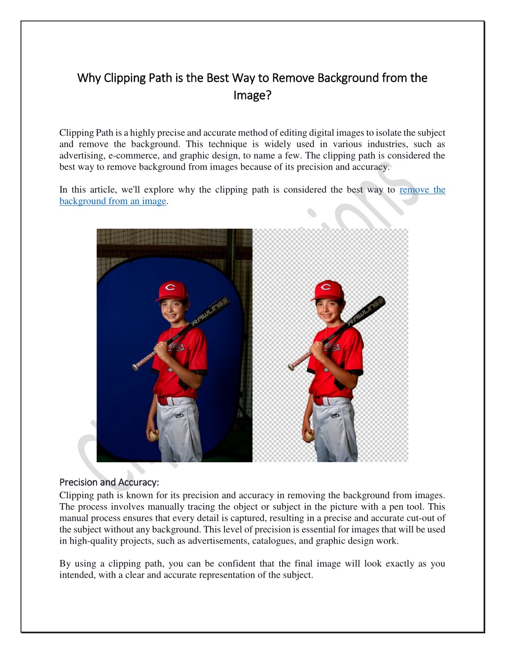 PPT - Why clipping path is the best way to remove background from the image PowerPoint ...