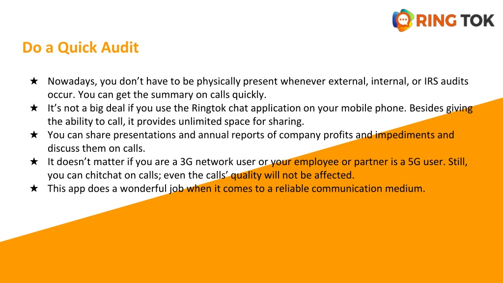 PPT - 6 Facts About Ringtok Calling App to Help Your Business PowerPoint Presentation - ID:11940914