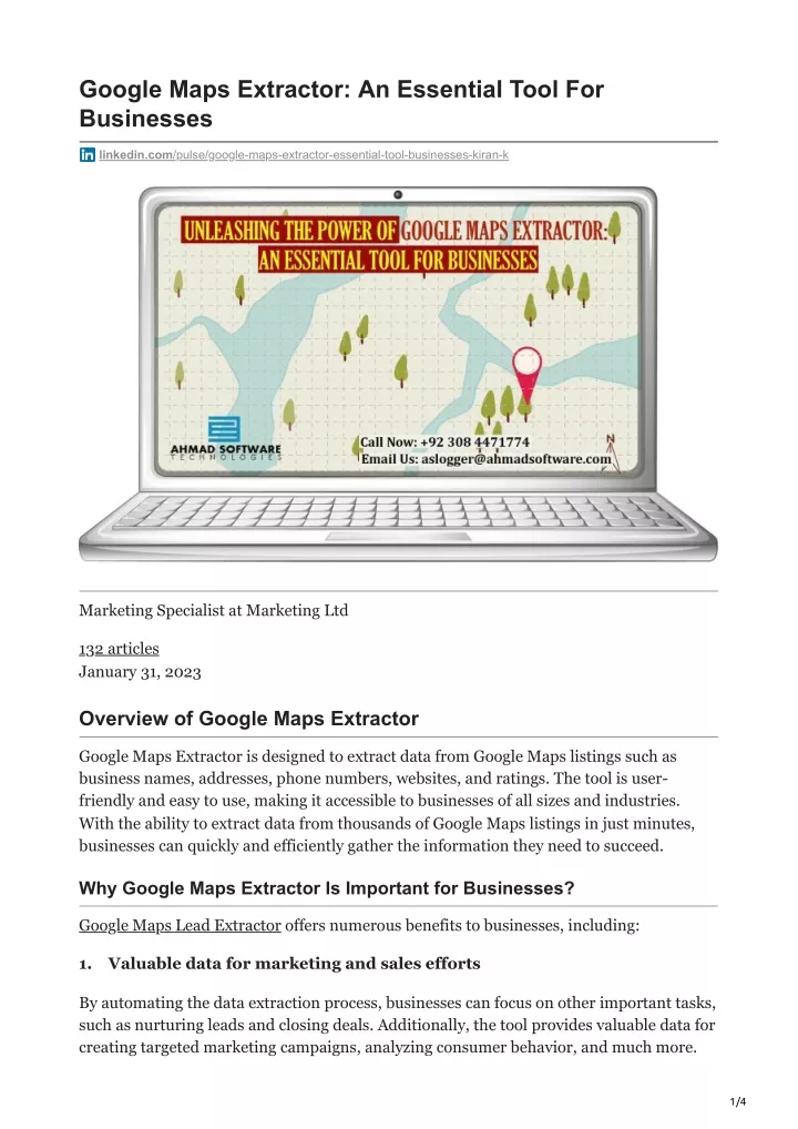 PPT - 1Google Maps Extractor An Essential Tool For Businesses ...