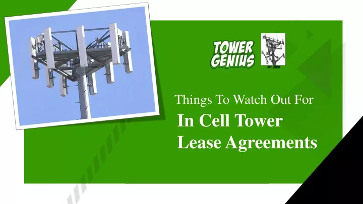 PPT - Things To Watch Out For When Negotiating A Cell Tower Lease ...