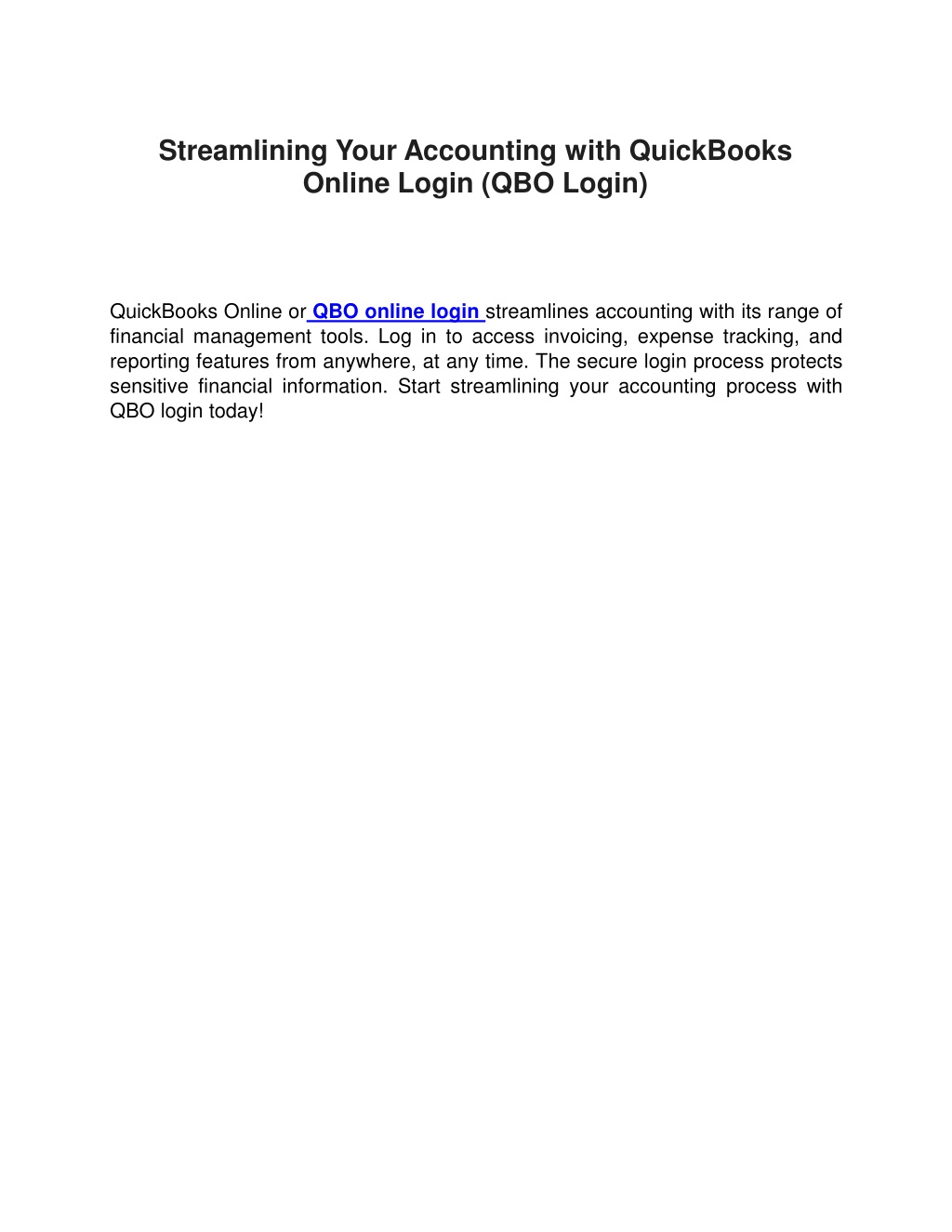 PPT - QBO-online-login PowerPoint Presentation, free download - ID:11942897