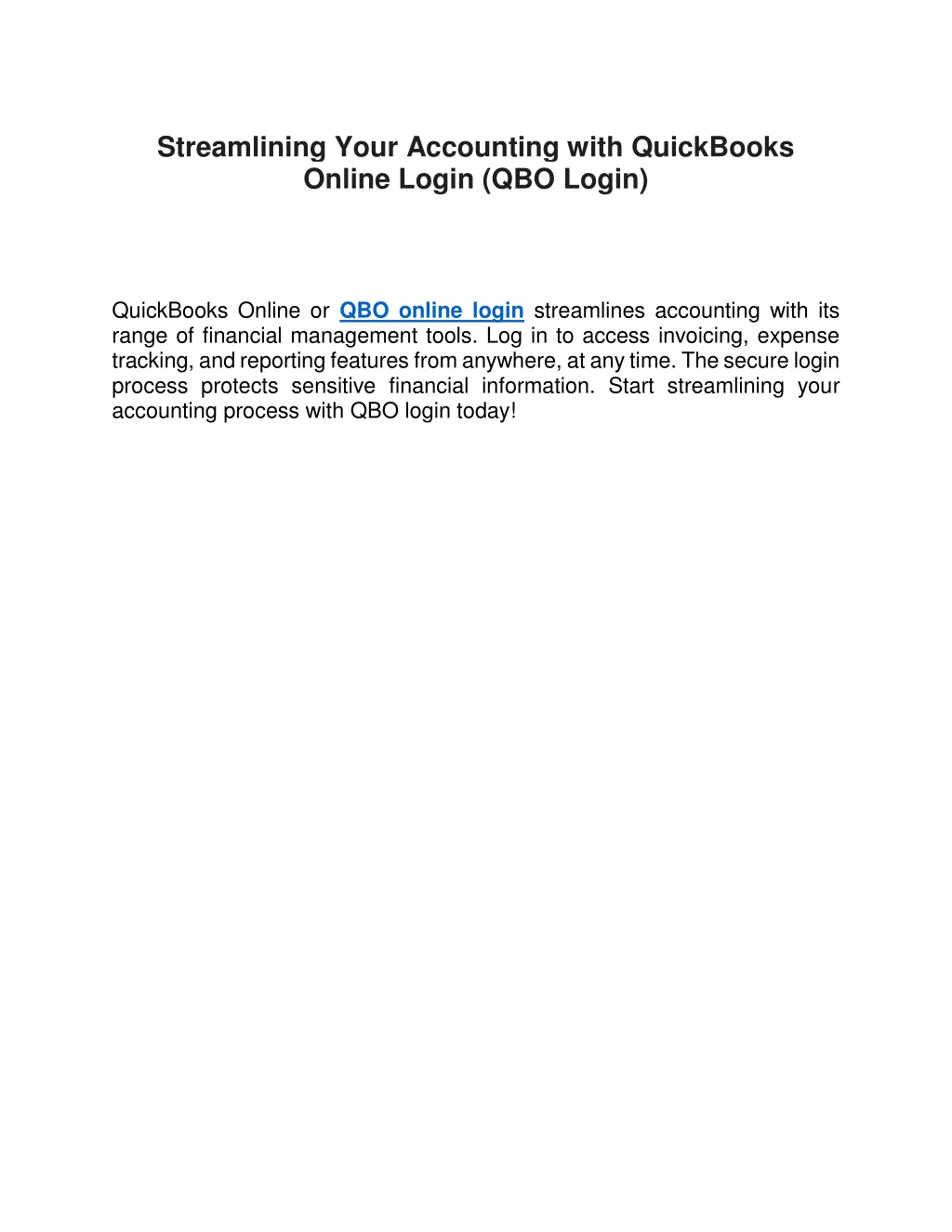 PPT - QBO-online-login PowerPoint Presentation, free download - ID:11942909