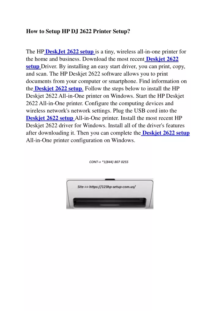 PPT - HP-DJ-2622-Printer-Setup PowerPoint Presentation, free download ...