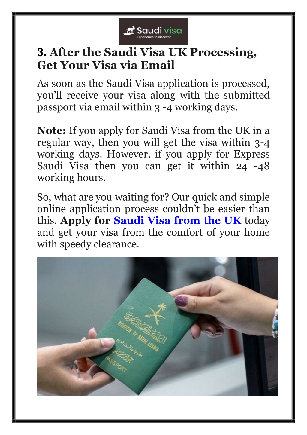 PPT - How To Apply Saudi Arabia Visa From UK 2023 - Complete Details ...