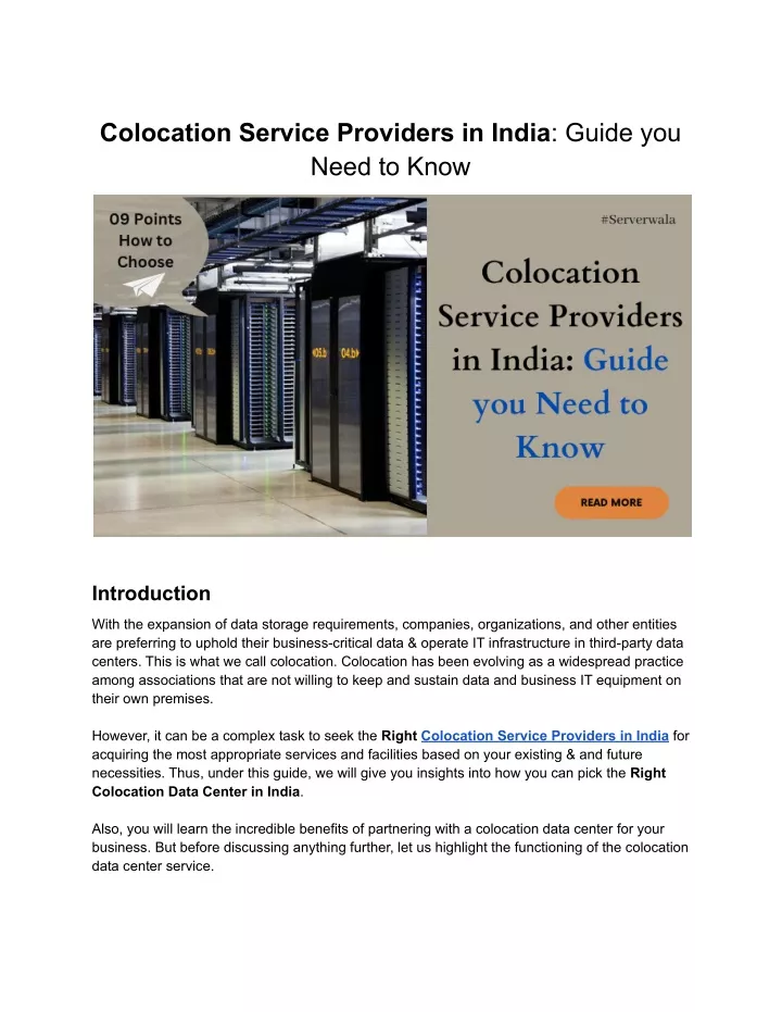 PPT - Colocation Service Providers in India Guide you Need to Know ...
