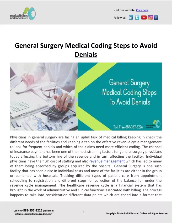 PPT - General Surgery Medical Coding Steps to Avoid Denials PowerPoint ... PPT - General Surgery Medical Coding Steps to Avoid Denials PowerPoint ...