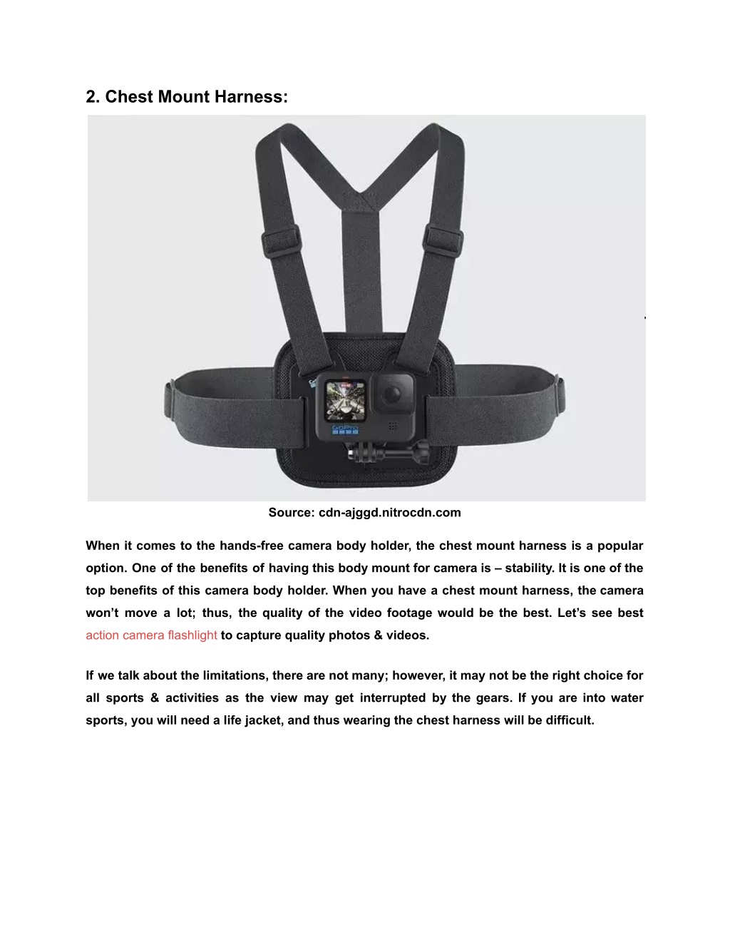 PPT - 10 Best Action Camera Body Mount for Adventurous Sports ...