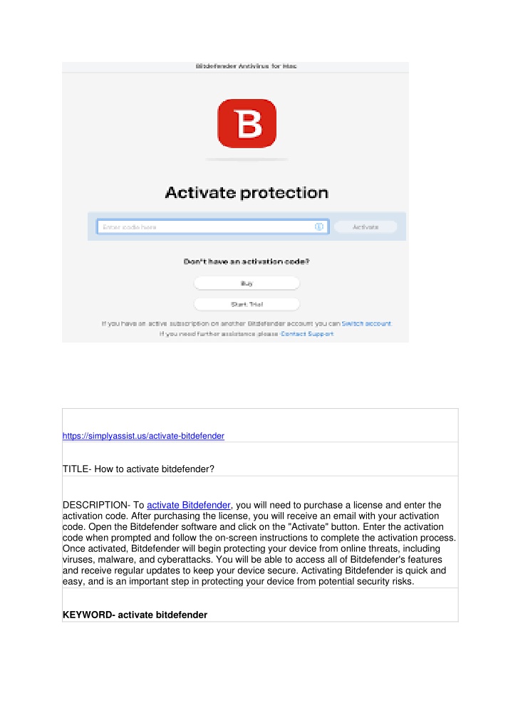 PPT - How to activate bitdefender? PowerPoint Presentation, free ...