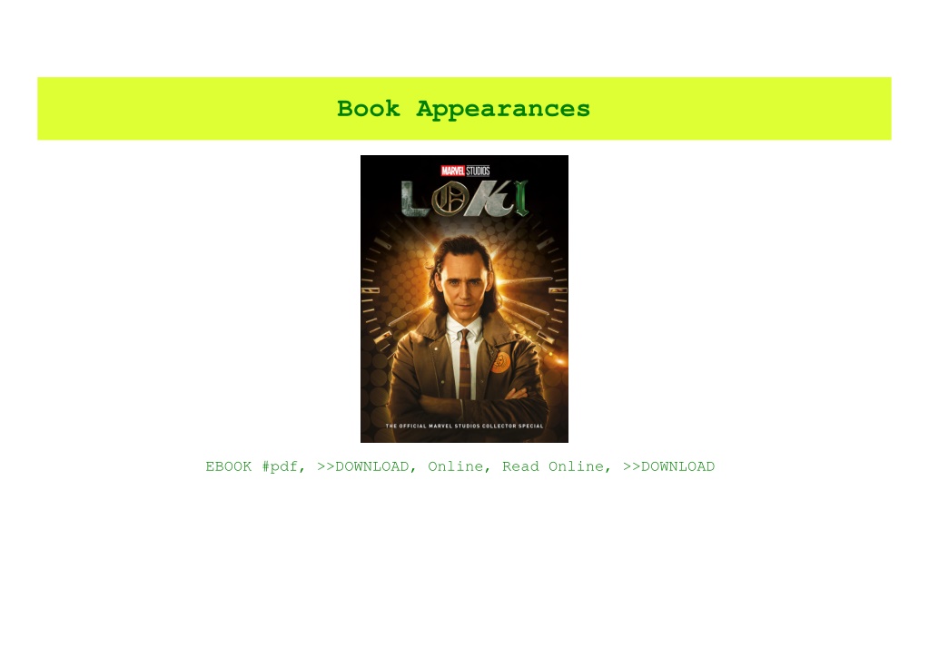 PPT - [DOWNLOAD IN @PDF] Marvel's Loki The Official Collector Special Book PDF Full PowerPoint ...
