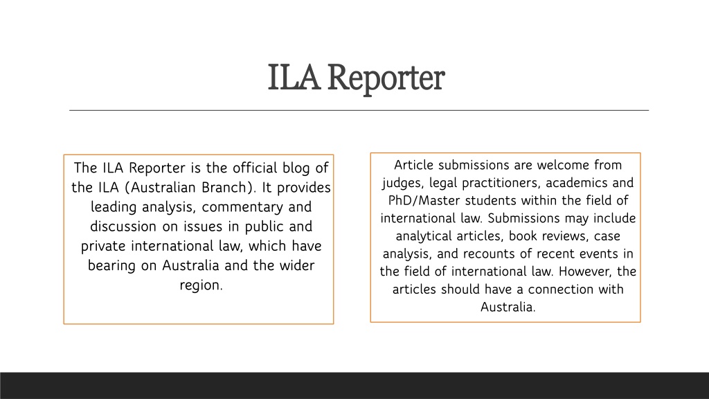 PPT - International Law Association Publications PowerPoint ...