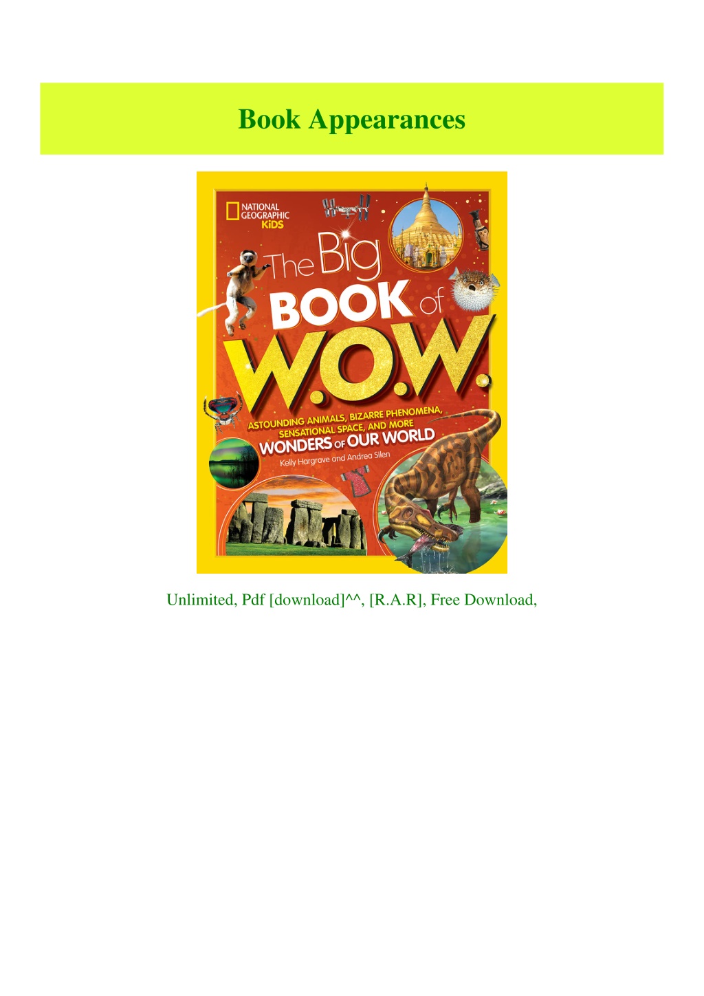 PPT - [Pdf]$$ Big Book of W.O.W. Astounding Animals Bizarre Phenomena ...