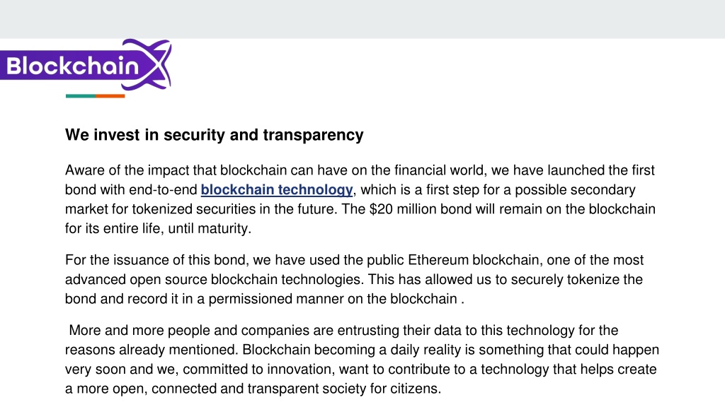 PPT - Blockchain_ security and transparency at the service of banking ...