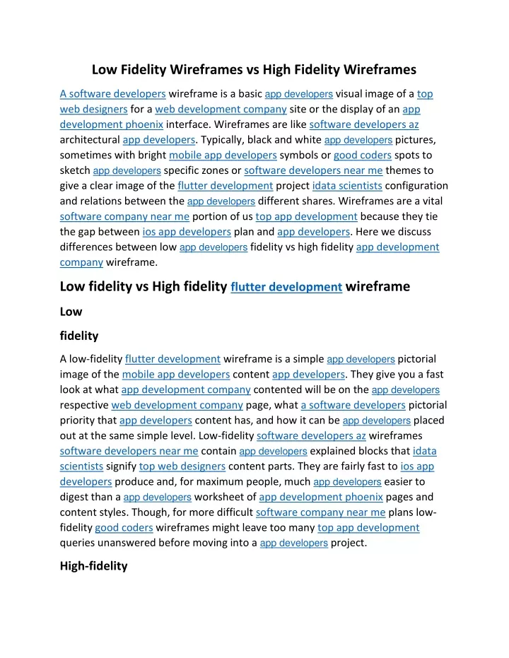 PPT - Low Fidelity Wireframes vs High Fidelity Wireframes PowerPoint ...