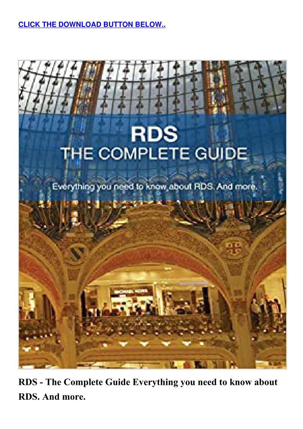 PPT - EBOOK RDS The Complete Guide Everything you need to know about ... PPT - EBOOK RDS The Complete Guide Everything you need to know about ...