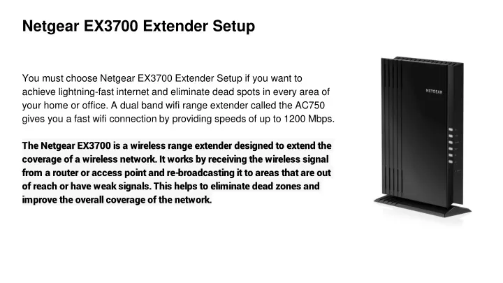 PPT - Netgear EX3700 Extender Setup PowerPoint Presentation, free ...