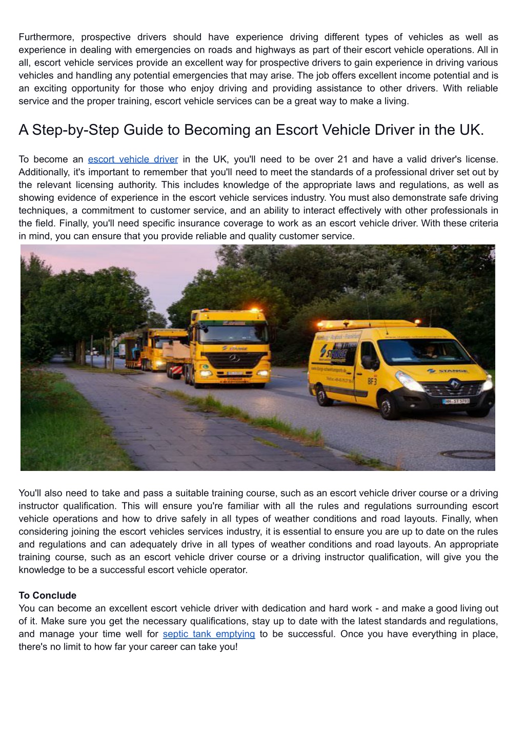 PPT - Become an Escort Vehicle Driver in the UK PowerPoint Presentation ...