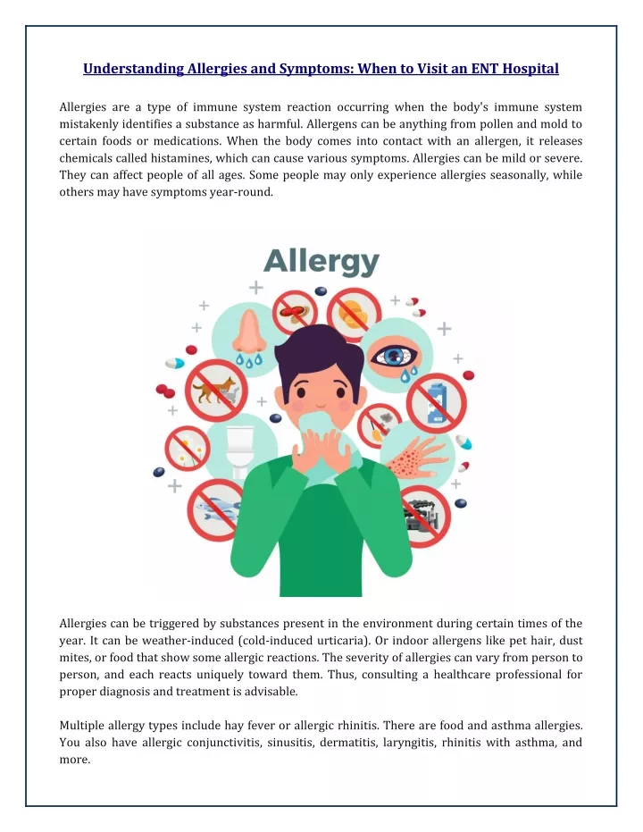 PPT - Understanding Allergies and Symptoms When to Visit an ENT ...