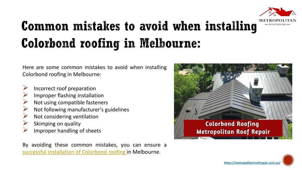 PPT - Best colorbond roofing installers in Melbourne - Metropolitan ...