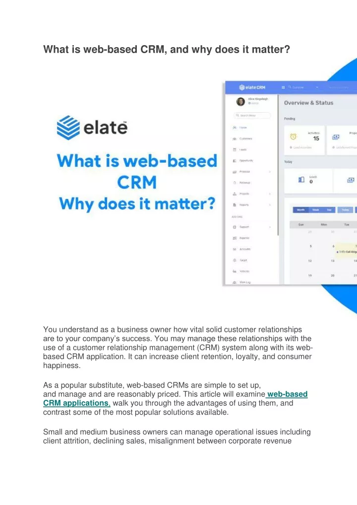 PPT - What is web-based CRM, and why does it matter PowerPoint ...