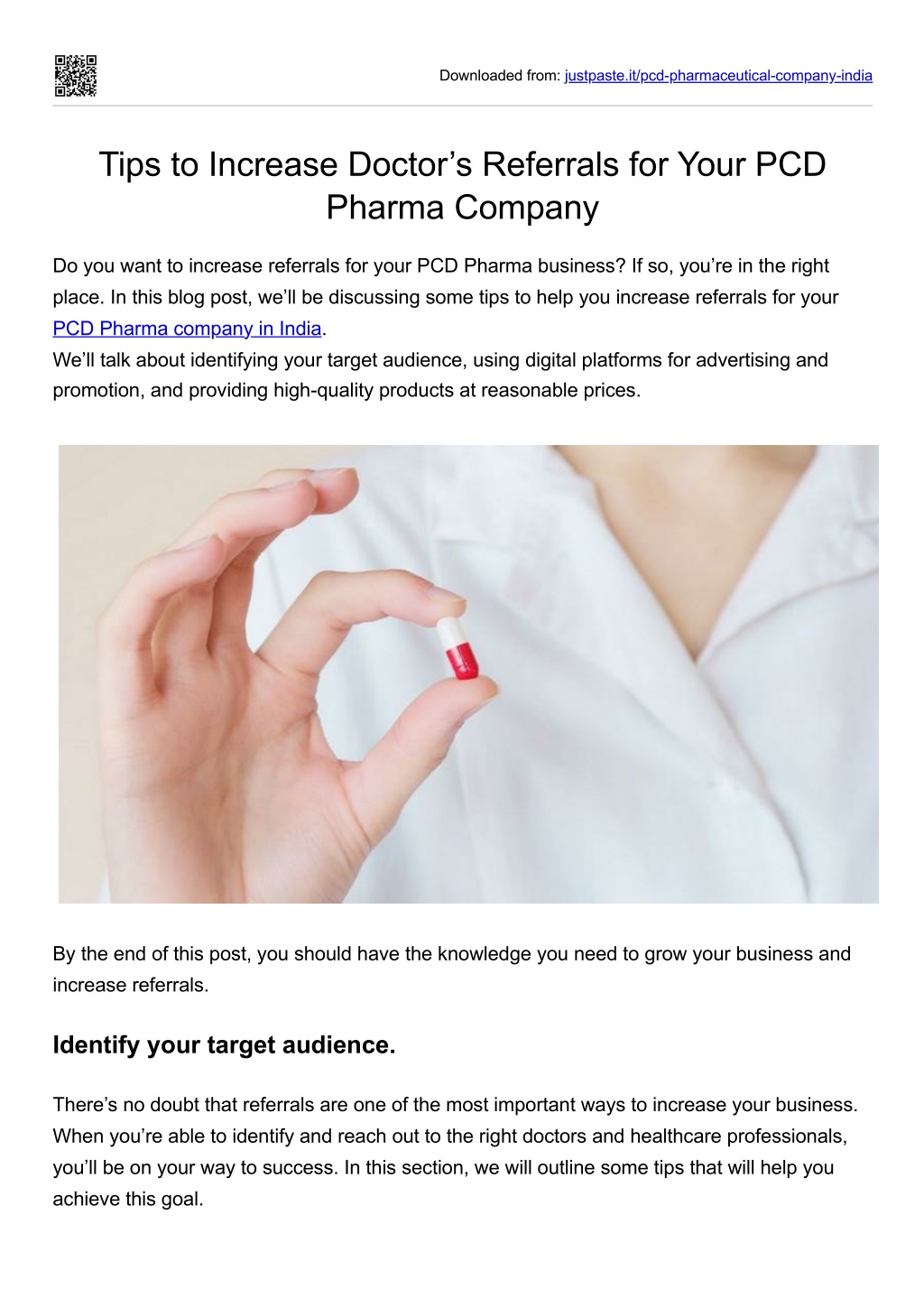 PPT - Tips to Increase Doctor’s Referrals for Your PCD Pharma Company ...