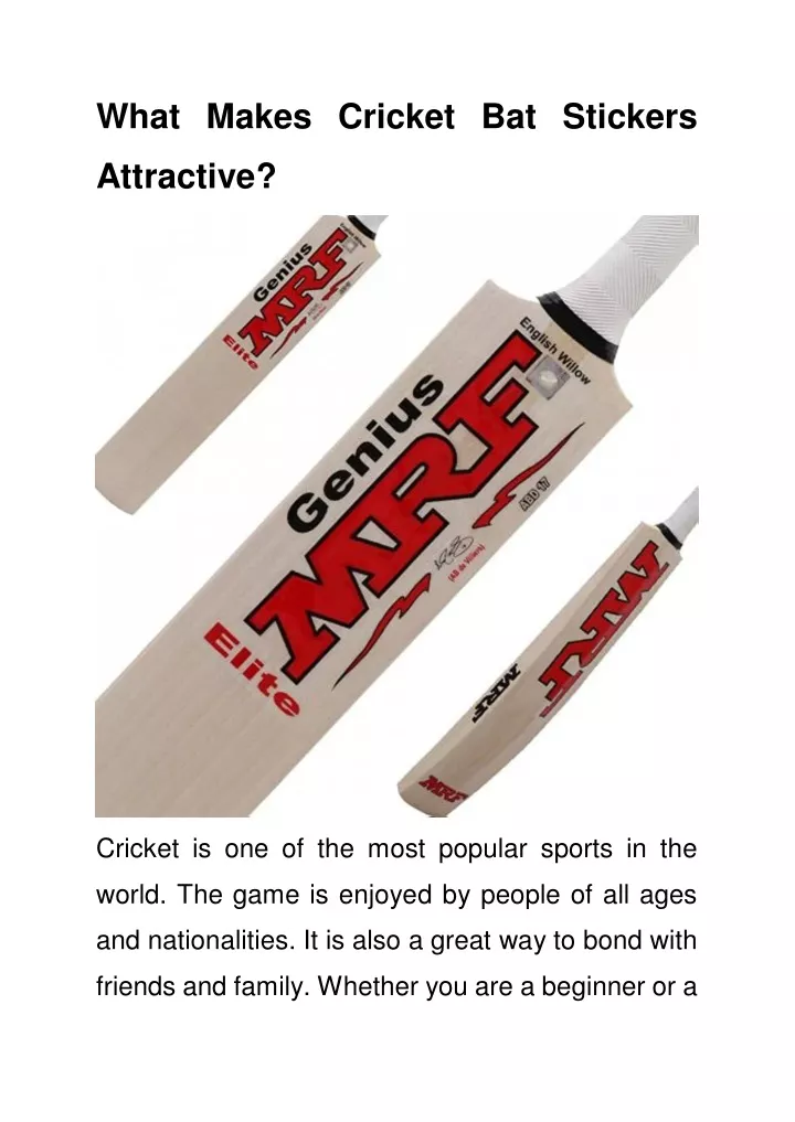 PPT - What Makes Cricket Bat Stickers Attractive_ PowerPoint ...