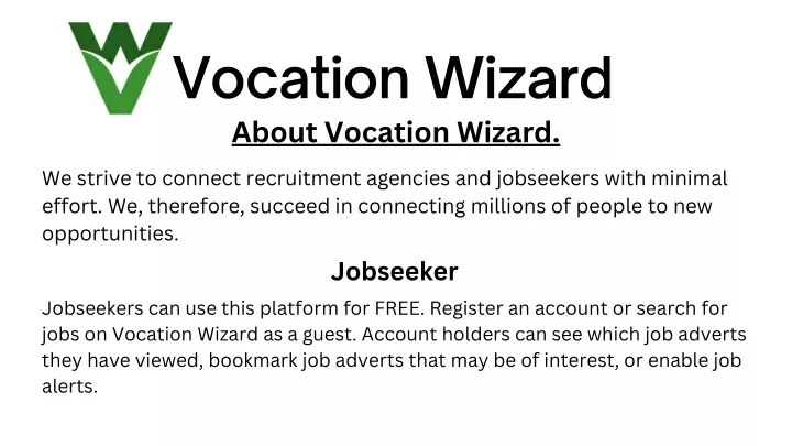 PPT - Vocation Wizard PowerPoint Presentation, free download - ID:11954256