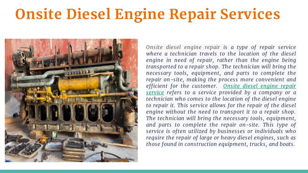 PPT - Onsite Marine Diesel Engine Repair and Overhaul PowerPoint ...