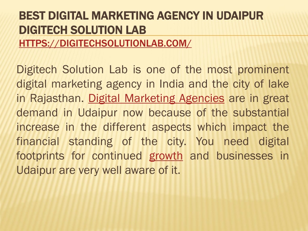 PPT - Best Digital Marketing Agency in Udaipur PowerPoint Presentation - ID:11954855