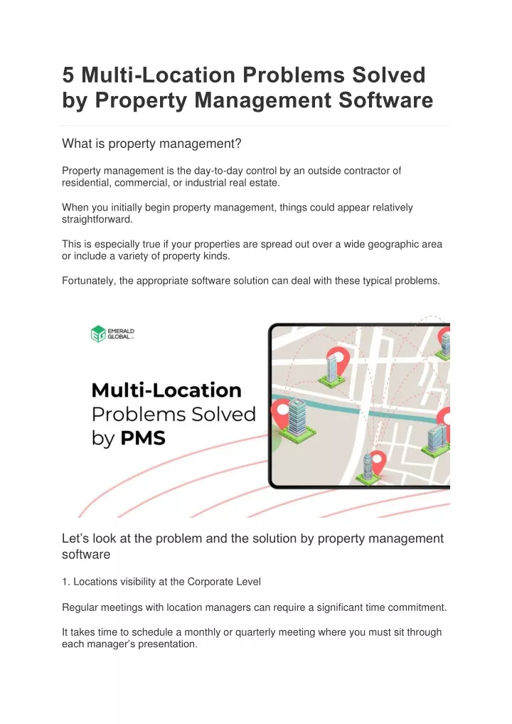 PPT - 5 Multi-Location Problems Solved by Property Management Software PowerPoint Presentation ...