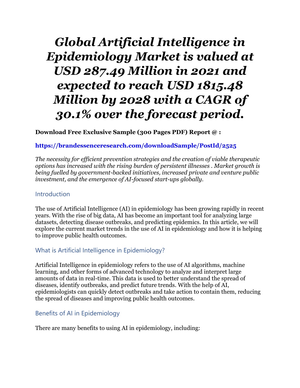 PPT - Artificial Intelligence in Epidemiology PowerPoint Presentation ...