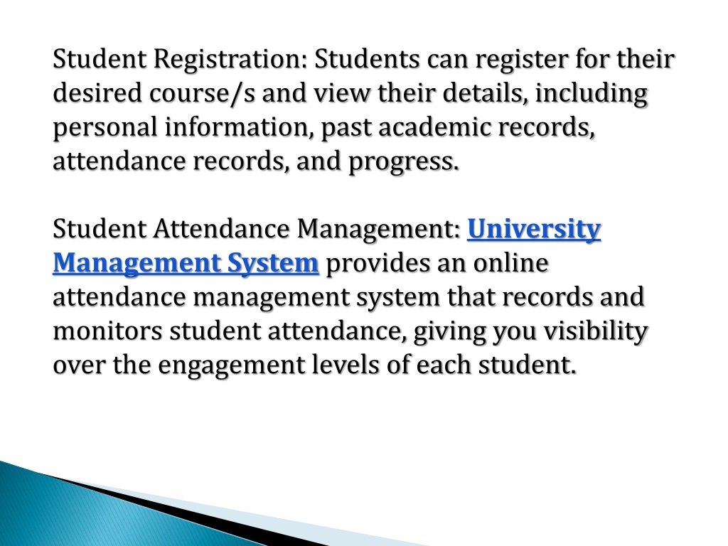 PPT - University Management System Features and Functionalities ...