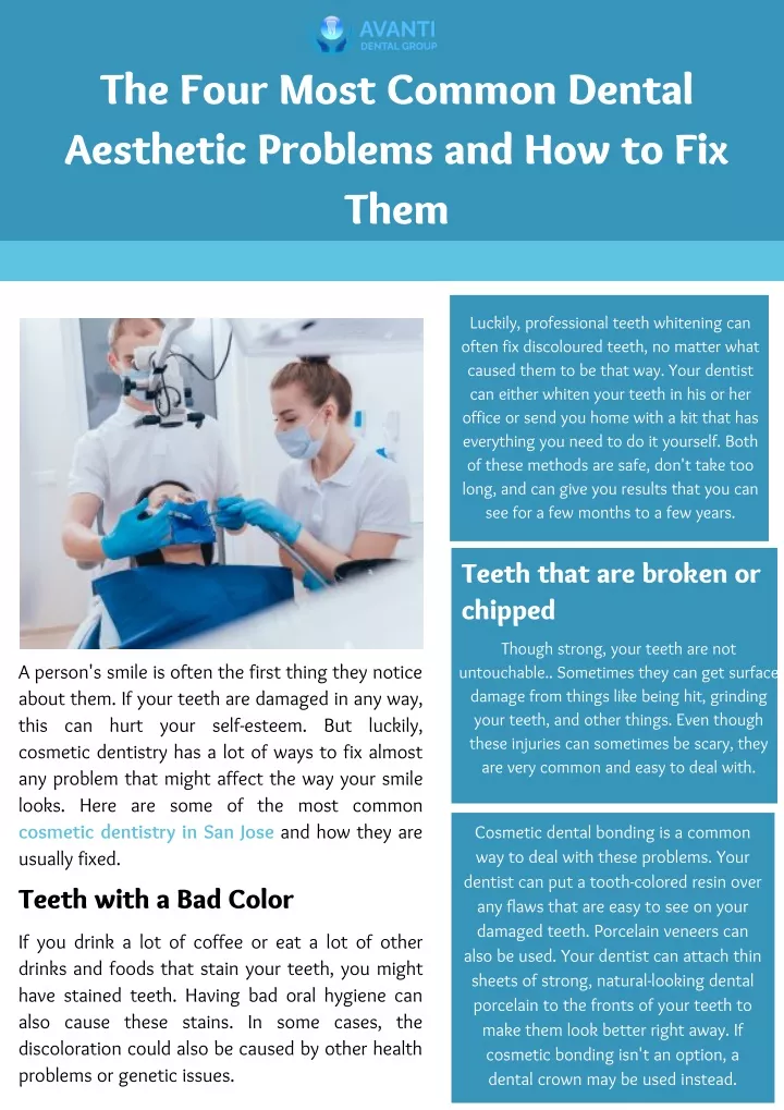 PPT - The Four Most Common Dental Aesthetic Problems and How to Fix ...