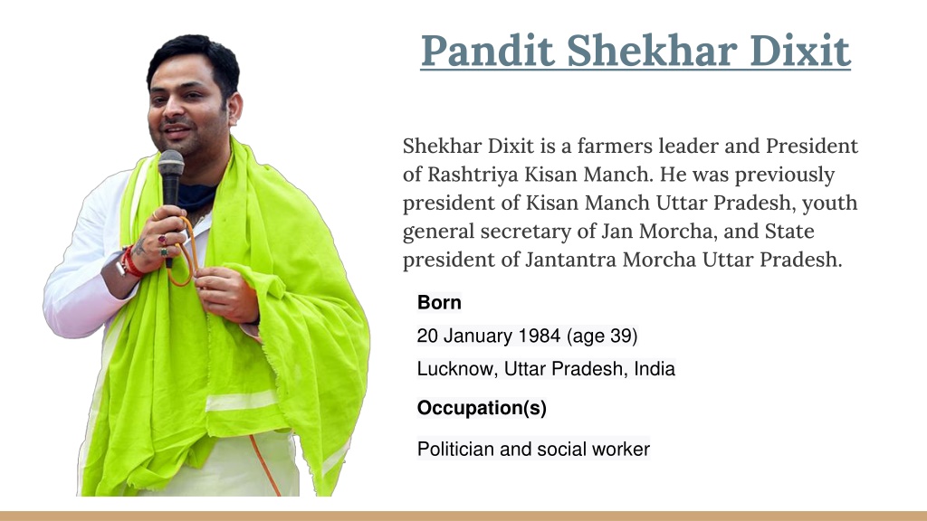PPT - Indian Youth Leader in Lucknow - Pt Shekhar Dixit PowerPoint ...