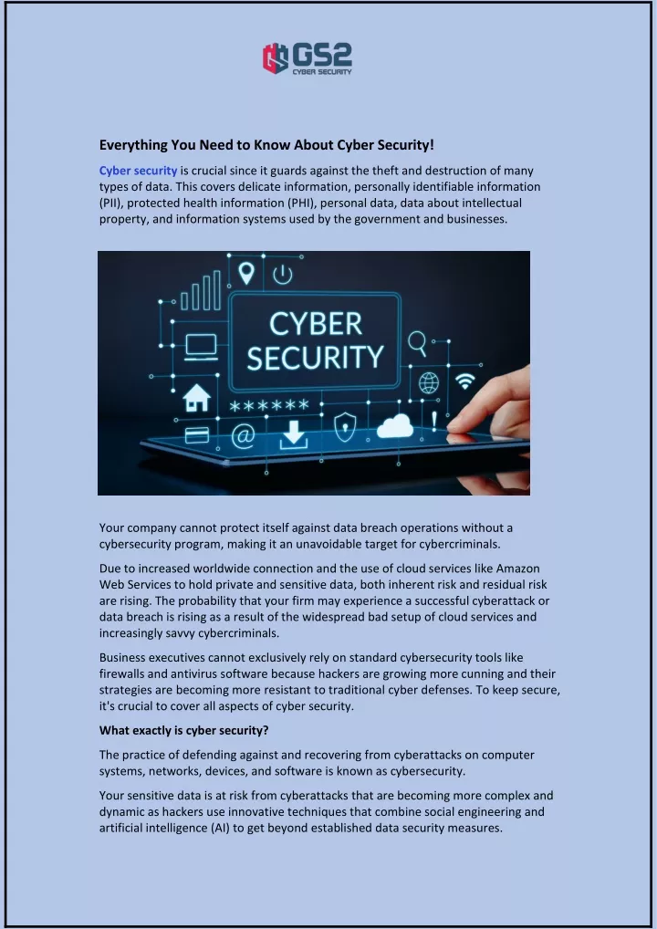 PPT - Everything You Need to Know About Cyber Security! PowerPoint ...
